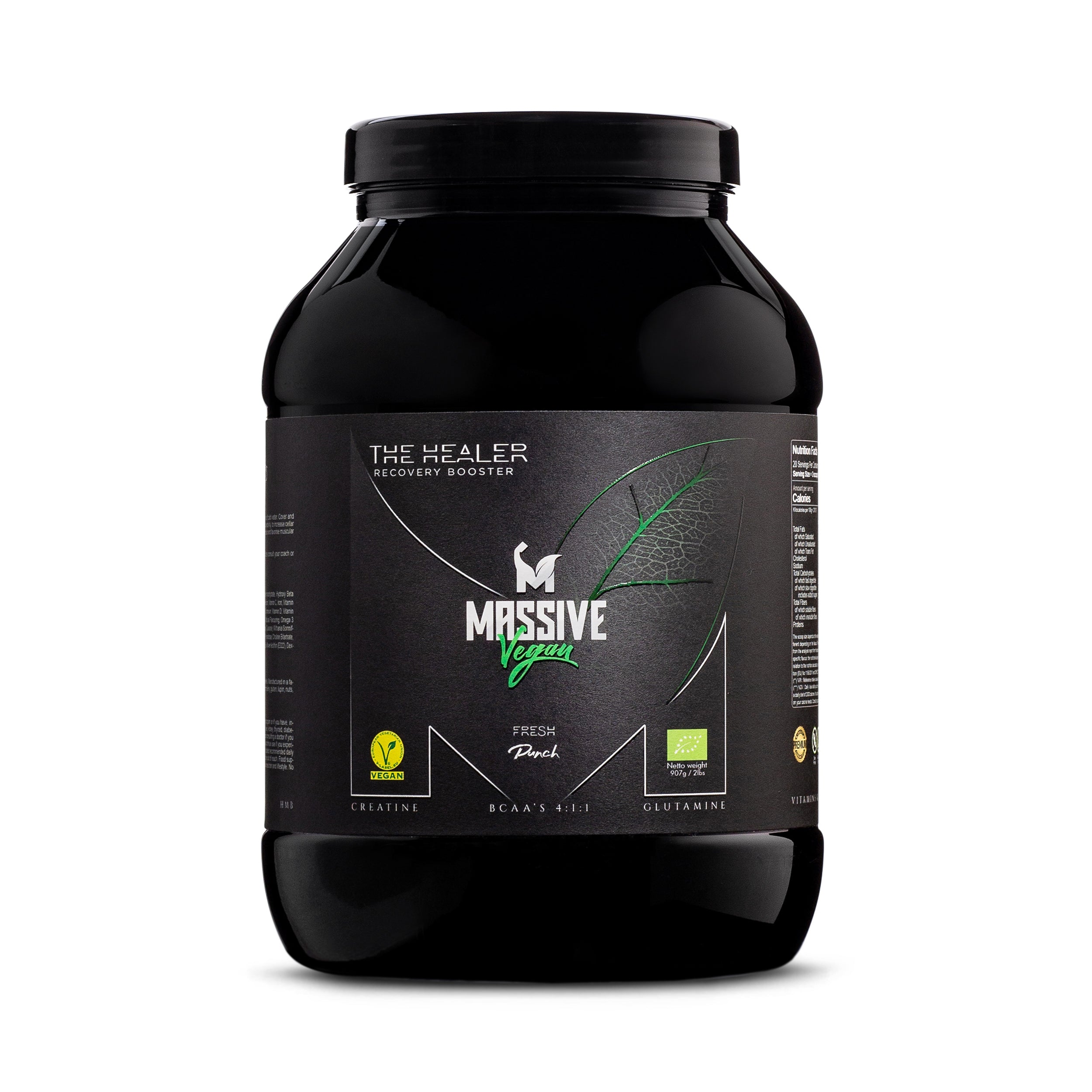 Recovery Booster BCAA Vegan Bio | The Healer | Massive Vegan | 907g ...